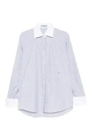 Prada Striped Cotton Popeline Shirt - Multicolor