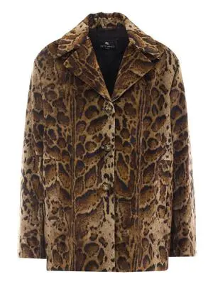 Etro ETRO Cropped Velvet Coat Brown