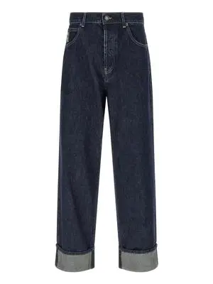 Marni Logo Embroidery Jeans - Blue