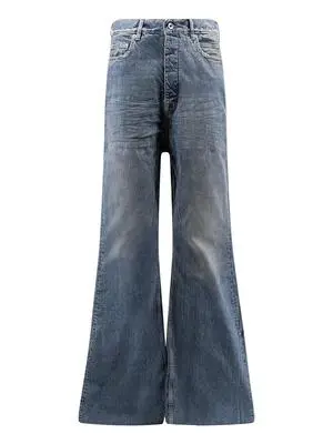 Rick Owens Drkshdw Men Blue Denim Jeans Multicolor