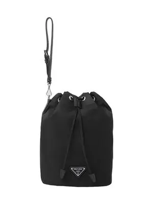 Prada Vela Pouch Bag - Black