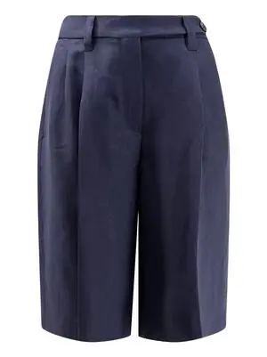 Brunello Cucinelli Viscose And Linen Bermuda Shorts - Multicolor