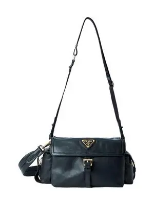 Prada Explore Medium Shoulder Bag With Flap - Black