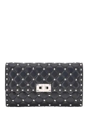 Valentino Garavani Rockstud Spike Quilted Nappa Shoulder Bag - Black