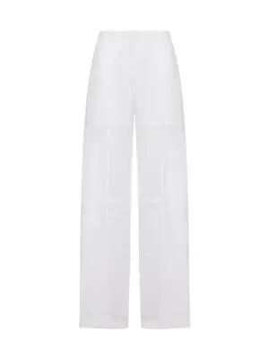 JIL SANDER Cotton Palazzo Trousers - Multicolor