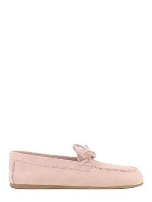 Miu Miu Suede Loafer With Frontal Logo - Multicolor