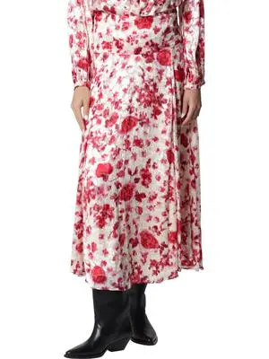 Isabel Marant Étoile Printed Silk Devore Georgette Hilza Skirt - Multicolor