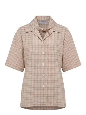 Prada PRADA Madras Print Cotton Shirt Multicolor
