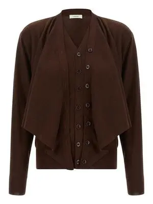 LEMAIRE Trompe L'oeil Effect Cardigan - Multicolor