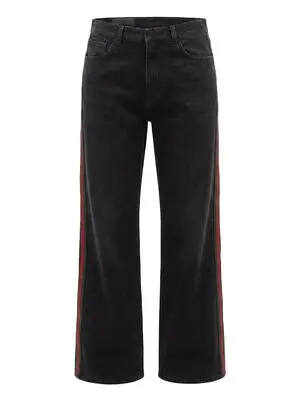 Gucci Cotton Denim Web Insert Pants - Multicolor