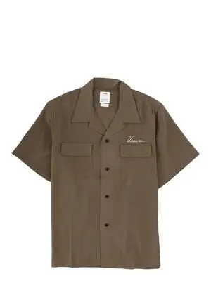 Visvim Camicia A Manica Corta Con Logo - Brown