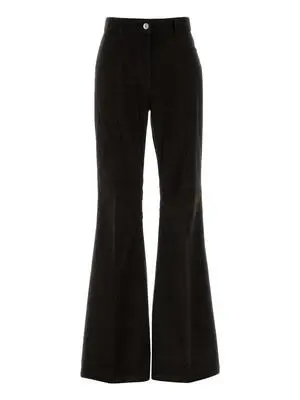 FERRAGAMO Salvatore Ferragamo Women Dark Brown Corduroy Flared Pant Brown