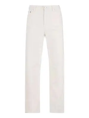 Gucci Denim Trousers With Metal Horsebit Detail - White