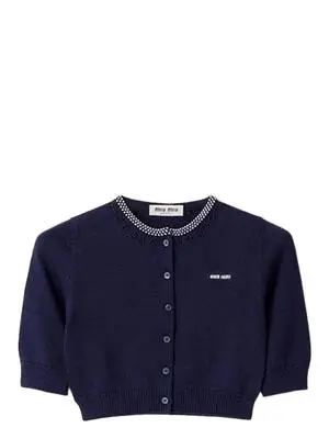 Miu Miu MIU MIU Cotton Mini Cardigan Multicolor