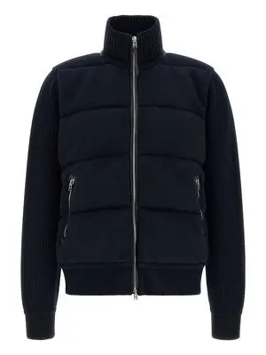 TOM FORD Virgin Wool Padded Jacket - Blue