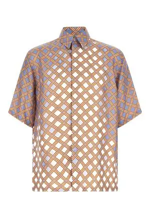 Fendi Net' Print Silk Shirt - Multicolor