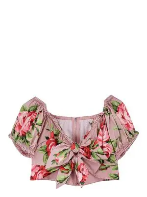 Dolce & Gabbana Dolce & Gabbana Cotton Top With Iconic Print Multicolor