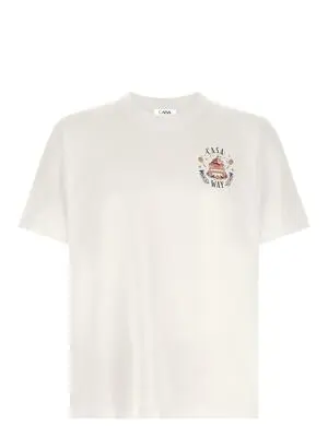 Casablanca T-shirt With 'casa Way' Print - White