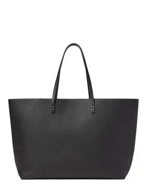 Fendi Cuoio Romano Leather Shopper - Black