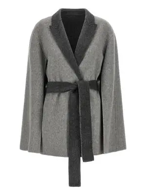 Alberta Ferretti Cardigan With Cape Sleeves - Gray
