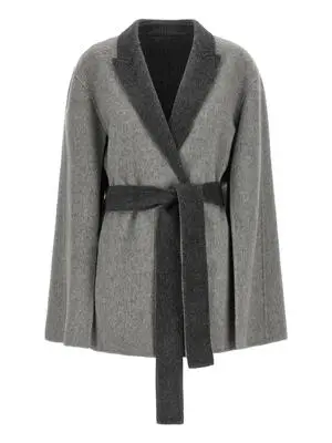 Alberta Ferretti Cardigan With Cape Sleeves - Gray