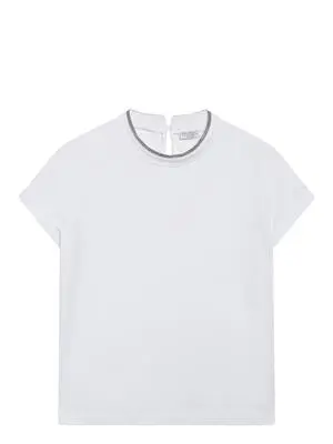 Brunello Cucinelli BRUNELLO CUCINELLI T-shirt With Monile Detail White