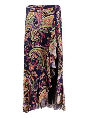 Etro Viscose Wrap Skirt - Multicolor