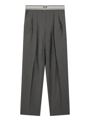 Versace Mohair Wool Trousers - Gray