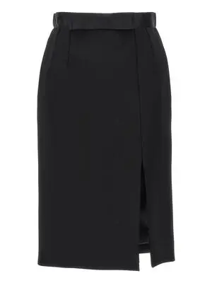 Dolce & Gabbana Wool Pencil Skirt - Black