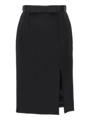 Dolce & Gabbana Wool Pencil Skirt - Black