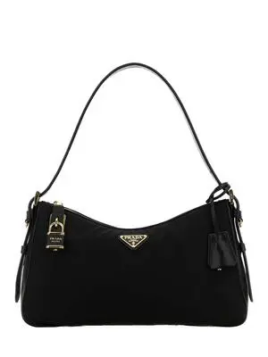 Prada Nylon Large Aimee Shoulder Bag - Black