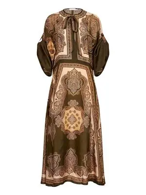 Zimmermann Paisley-print Silk Habotai Midi Tunic Dress - Multicolor