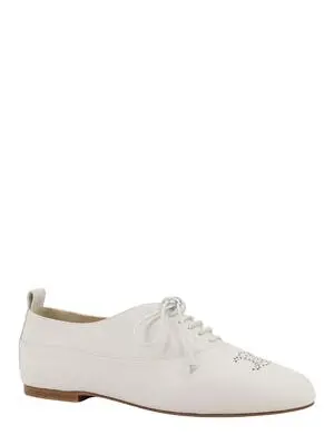 Celine Celine Triomphe Richelieu Leather Lace-Up Shoe Multicolor