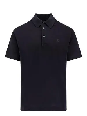 Givenchy Pique Cotton Polo Shirt With 4g Embroidery - Multicolor
