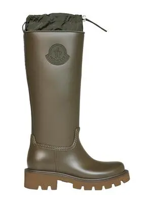 Moncler Olive Green Kickstream High Rain Boots - Multicolor