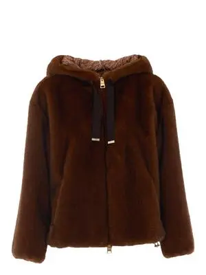 Herno Faux Fur Bomber - Brown