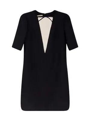 Valentino Garavani Virgin Wool And Silk Mini Dress - Multicolor