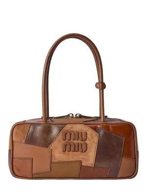 Miu Miu Beau Leather Patchwork Bag - Brown