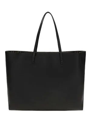 Fendi Roman Leather Shopping Bag - Black