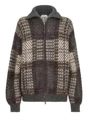 Brunello Cucinelli Zip Up Merino Cardigan - Multicolor