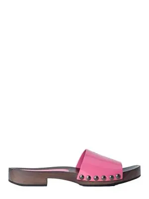 Miu Miu Studded Slide Sandals - Red