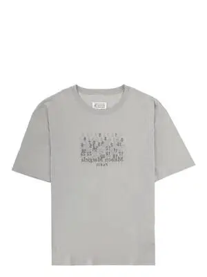 MAISON MARGIELA T-shirt Con Stampa - Gray