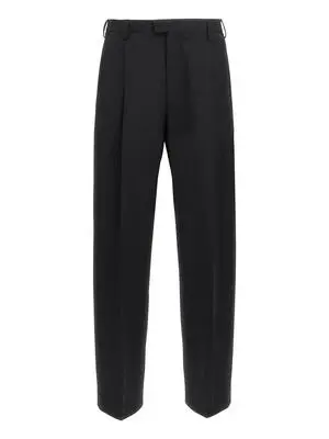 Marni Wool Blend Straight Leg Trousers - Black