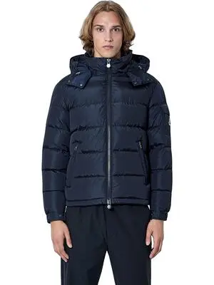 Moncler Maya Matte Short Down Jacket Blue