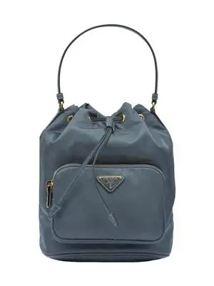 Prada Duet Re-nylon Bucket Bag - Blue