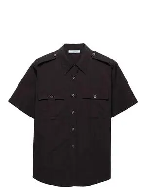 Prada Cotton Poplin Utility Shirt - Black