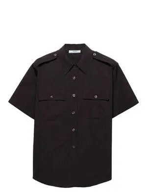 Prada Cotton Poplin Utility Shirt - Black