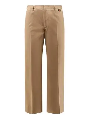 Gucci Cotton Trousers With Web Detail - Multicolor