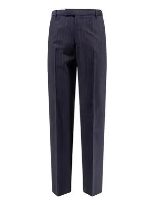 Gucci Pinstripe Wool Trousers - Dark Blue And Grey