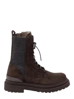 Brunello Cucinelli Calf Leather Ankle Boots - Multicolor